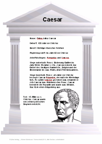 RÖMER LERNWERKSTATT * Kopiervorlagen * Stationen * Der Erbe Verlag an ...